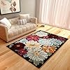 Amazon.com: Qkjtyt Modern Colorful Blooming Flowers Area Rug for Living ...