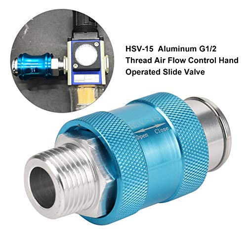 HSV-15 Flow Control Valve Aluminum G1/2 Thread Air Flow Hand Operated ...