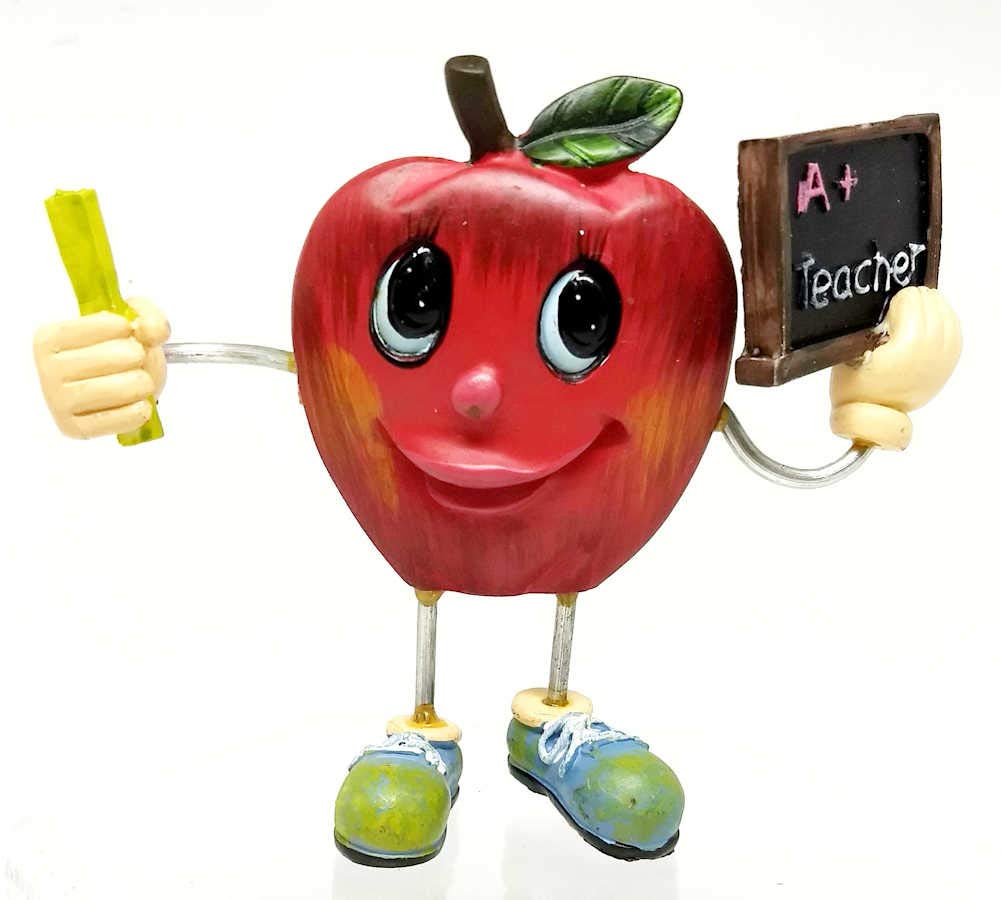 Cartoon Teacher Apple