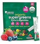Amazon.com: Zena Nutrition Organic Super Greens Powder, 70+ Superfoods ...