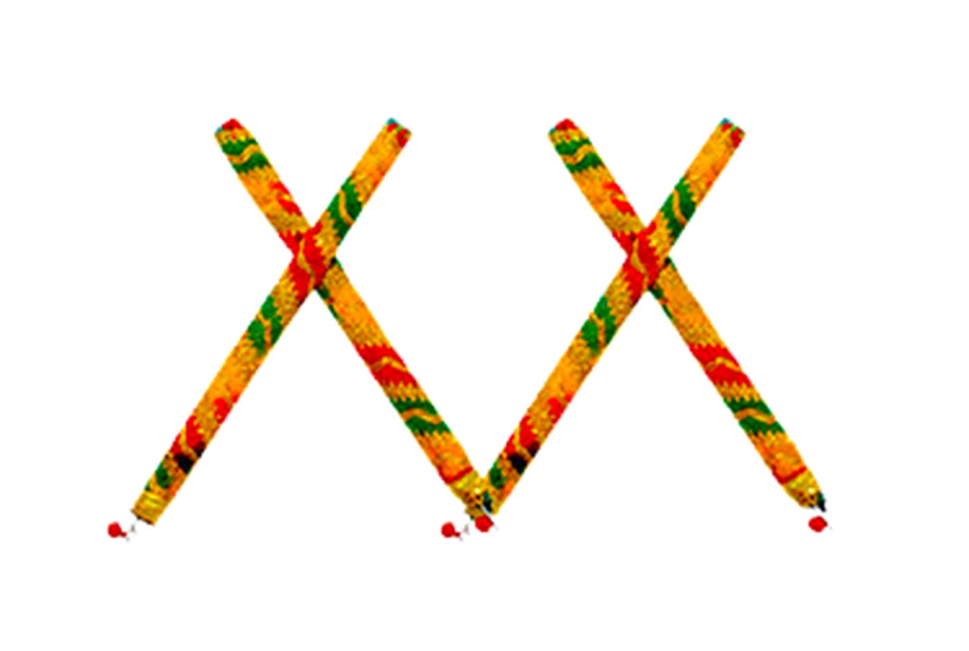 DMS RETAIL Small Rajwadi Dandiya Garba Sticks for Navratri Celebration ...