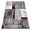 oKu-Tex Teppich Wohnzimmerteppich [80x150 cm] weicher Kurzflor grau rot ...