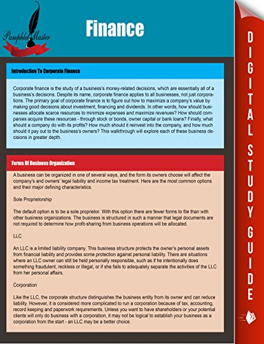 Finance eBook : Master, Pamphlet: Amazon.in: Kindle Store