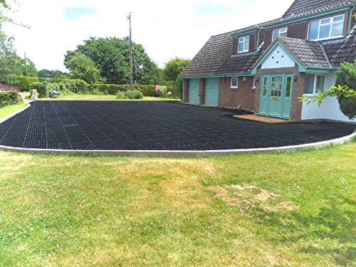 ECODECK ECODRIVE500 Gravel Driveway Grids, Black, 200 Square Meters | Garden Outdoor Store