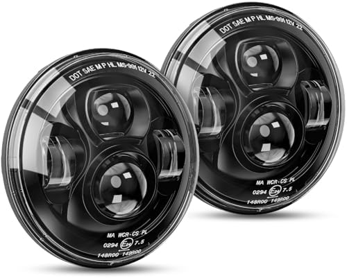 Amazon.com: SUPAREE DOT 7 Inch Round Led Headlight with Hi/Lo Beam Anti ...