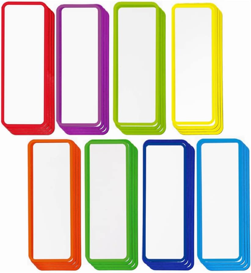 100 Pack Magnetic Whiteboard Strips, Dry Erase Magnets to Write On, 7.6 ...