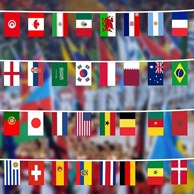 FLAGBURG World Cup 32 Countries String Flag 2022 World Cup Football ...