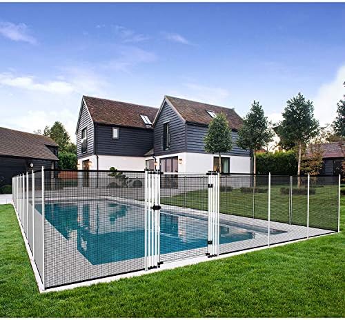 Amazon.com : TANG Pool Fence for Inground Pools Removable Safety Mesh ...