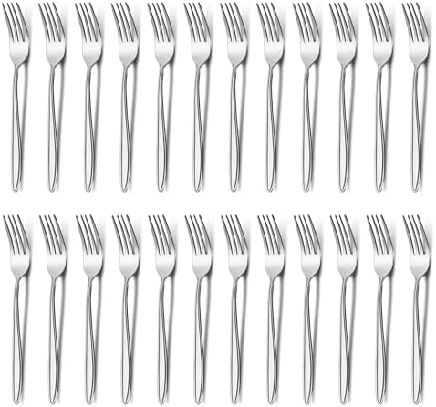 Pleafind 24-Piece Dinner Fork Set - 7.87 Inch Stainless Steel Table ...