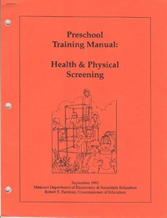 Preschool Training Manual: Health and Physical Screening (Missouri Dept ...