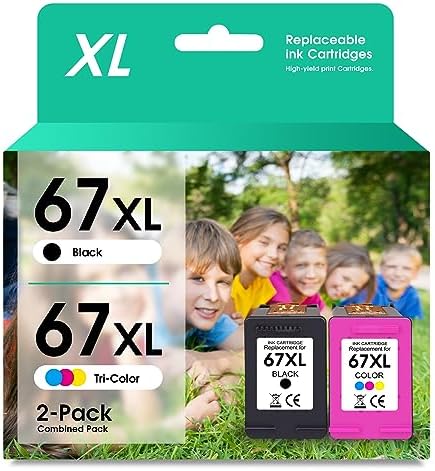 Amazon.com: 67XL Ink Cartridge Black Color Combo Pack Replacement for ...