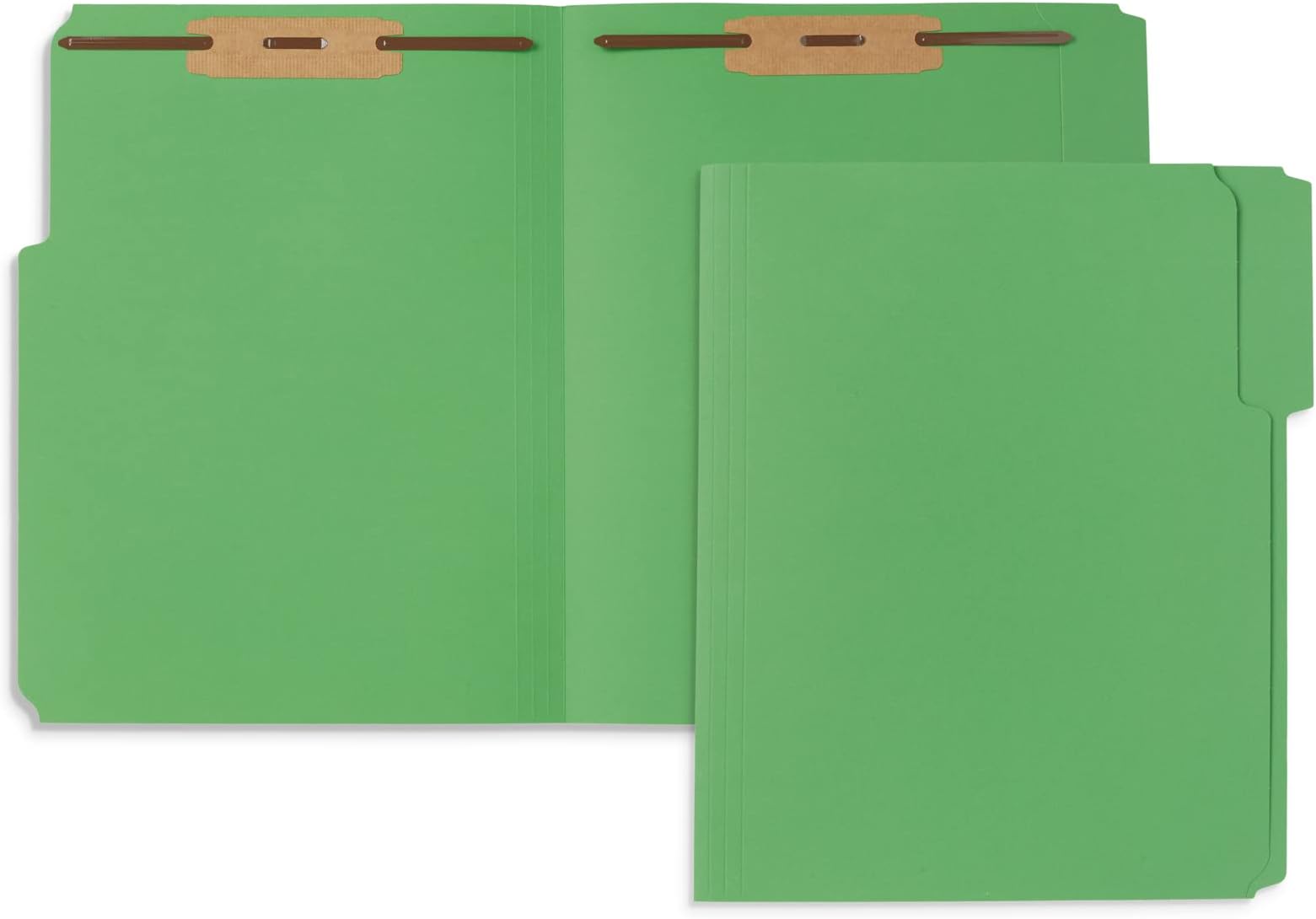 Amazon.com : 50 Green Fastener File Folders - 1/3 Cut Reinforced Tab ...