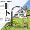 Amazon.com : Arbuxzuy 88in Steel Garden Arch Arbor Trellis with Planter ...