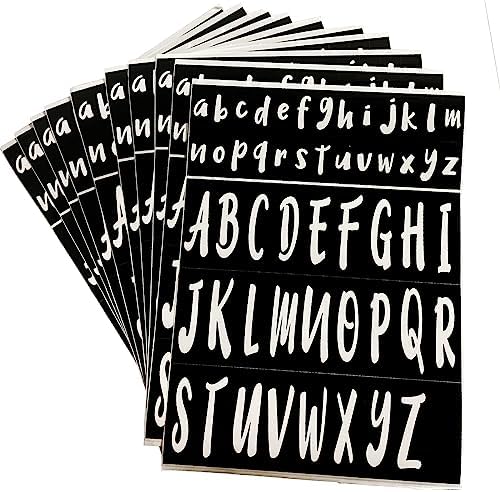 DITK-U 10 Sheets Upper and Lower Case Self Adhesive Letters Waterproof ...