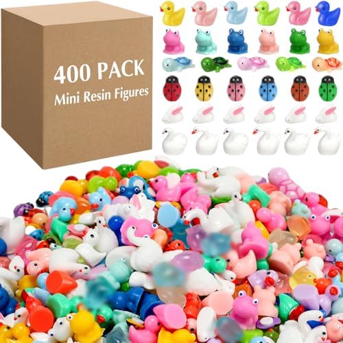 Amazon.com: Barydat 400 Pcs Mini Resin Animals Figures Bulk for Pranks ...