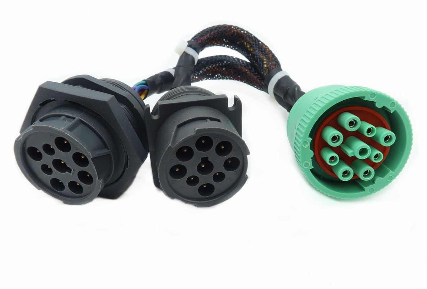 Amazon.com: Type2 Green J1939 Male to 2pcs J1939 Type 1 Female ...