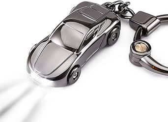 Jocaluyia Key Chain, Creative Mini Car Keychain Flashlight with 2 Modes ...