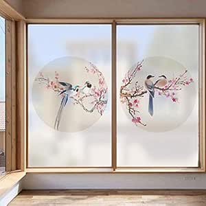 Amazon.com: Decorative Privacy Window Films Chinese Painting Window ...