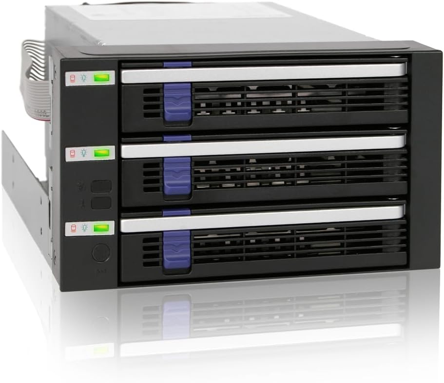 Amazon.com: ICY DOCK 3 Bay 2.5”/ 3.5in SATA/SAS Hard Drive SSD Hot Swap ...