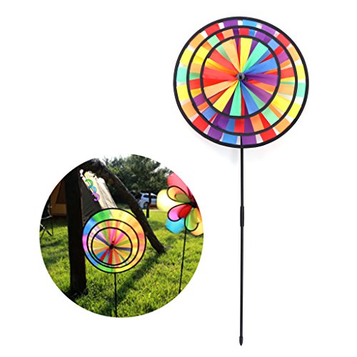 MB-LANHUA Wind Spinner，Rainbow Wind Spinner Colorful Windmill Cute ...