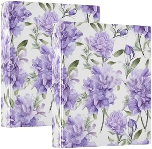 Amazon.com : Emelivor Purple Lilacs Flowers 3 Ring Binder 1.5 Inch ...