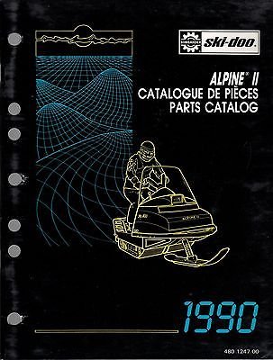 1990 Ski-Doo Snowmobile Alpine Ii Parts Manual P/N 480 1247 00 (252 ...
