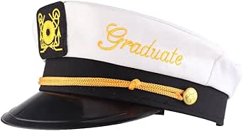 Amazon.com: Graduate Captain's Hat - Funny Mortarboard Alternative ...
