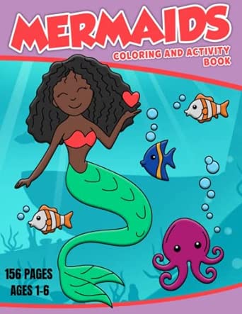 Mermaids Coloring and Activity Workbook-Alphabet Letter, Numbers ...