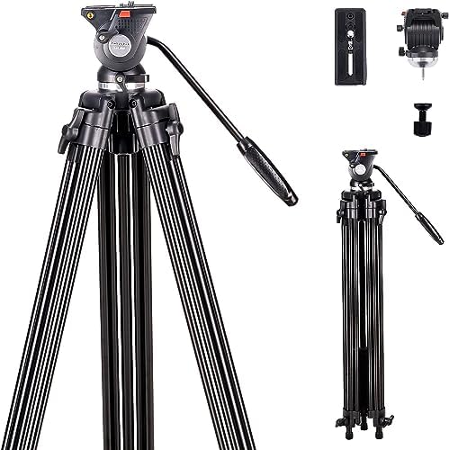 Amazon.com : Video Tripod System 62" Professional Heavy Duty Tripod ...