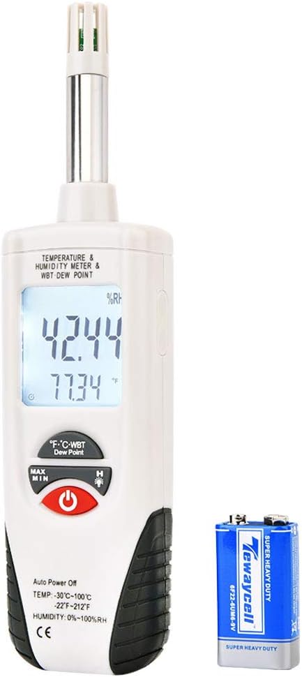 Amazon.com: Hygro-Thermometer Psychrometer, Handheld Digital Humidity ...