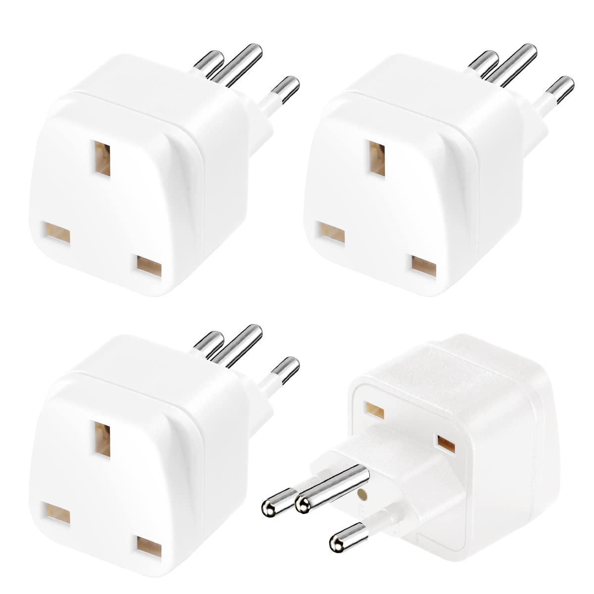 LUKELI 4 Pack UK to Switzerland Plug Adapter Swiss Adaptor Plug ...