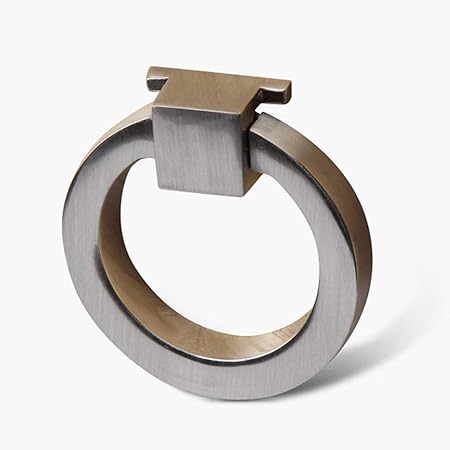Myxekllo Brushed Nickel Cabinet Ring Pulls,Stainless Steel Drawer Pulls Hardware Satin Nickel ...