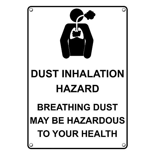 Amazon.com: Weatherproof Plastic Vertical Dust Inhalation Hazard Sign ...