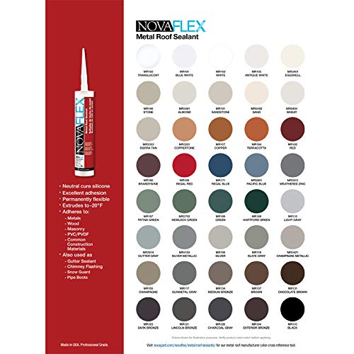 Buy NovaGard Color Sheet (NovaFlex Metal Roof Sealant Color Sheet ...