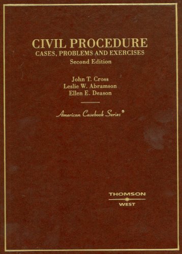 Civil Procedure: Cases, Problems and Exercises (American Casebook ...