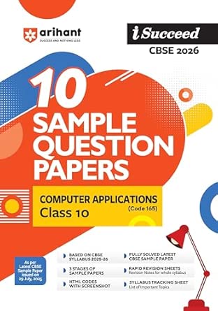 Arihant i Succeed CBSE 10 Sample Question Papers Computer Applications ...