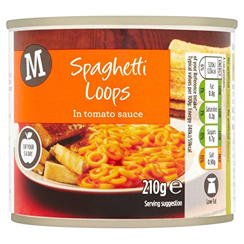 Amazon.com : Morrisons Spaghetti Loops in Tomato Sauce 210g : Grocery ...