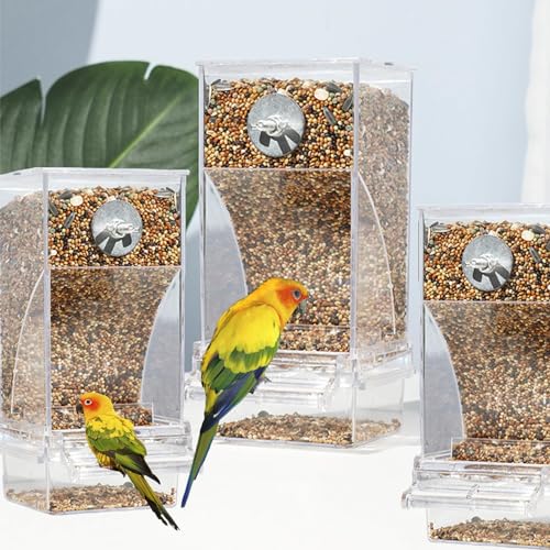 Snapklik.com : No Mess Bird Feeders Anti Spill Transparent Bird Feeder ...