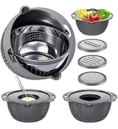 Amazon.com: 4-1 Colander with Bowl Set - Rotatable Colander Bowl with ...