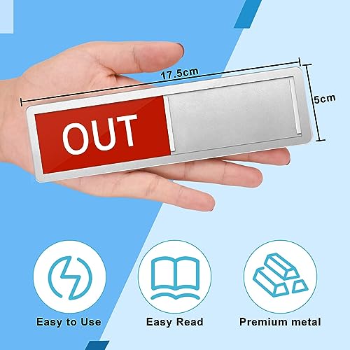 BUZIFU IN/OUT Sliding Door Sign Room In Out Door Sign Vacant In Use ...