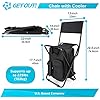 Amazon.com: Get Out! Folding Ice Fishing Chair with Cooler for 225 lbs ...