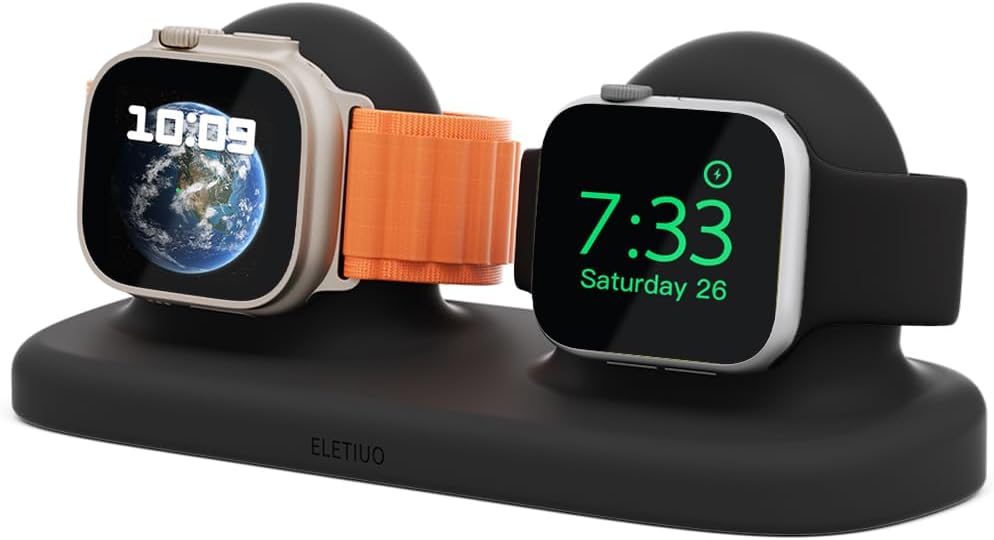 Amazon.com: Charger Stand for Apple Watch, 2 in 1 Foldable Wireless ...
