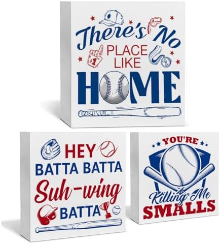 Amazon.com: Baseball Decor for Home Baseball Sports Tiered Tray Decor 3 ...