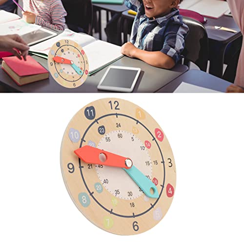 Learning Clock, Wooden Shape Color Sorting Clock, Clock for Kids ...