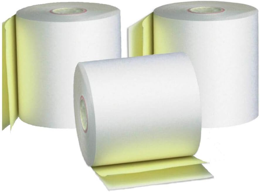 Amazon.com: TEK POS - 3" x 90' - White/Canary Carbonless Receipt Roll ...