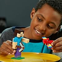 Amazon.com: LEGO Minecraft Steve BigFig with Parrot 21148 Building Kit ...