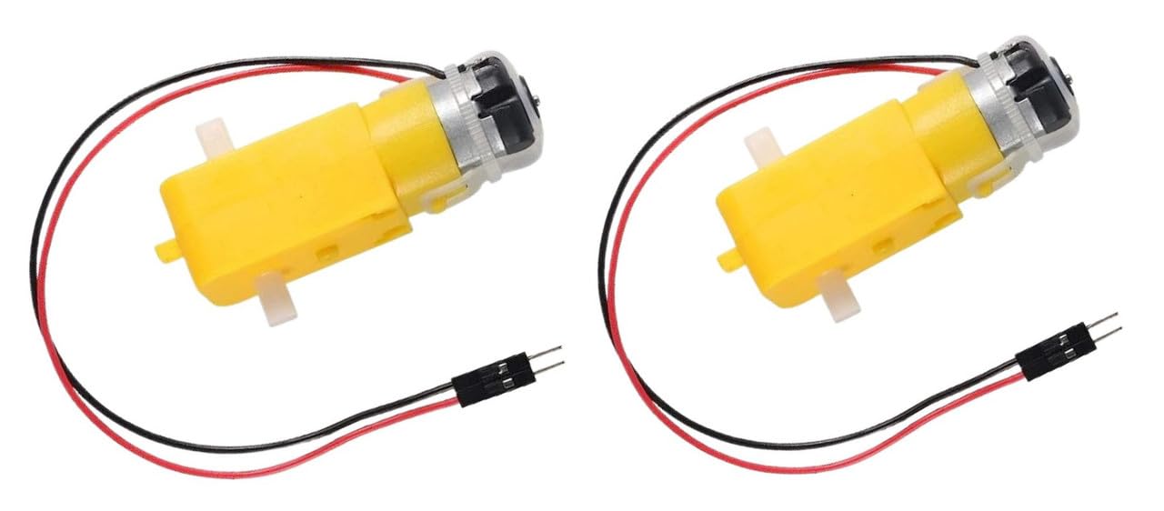 ERH India (2 Pcs) DC Bo Motor Electric Dual Shaft Motor Wire attached ...