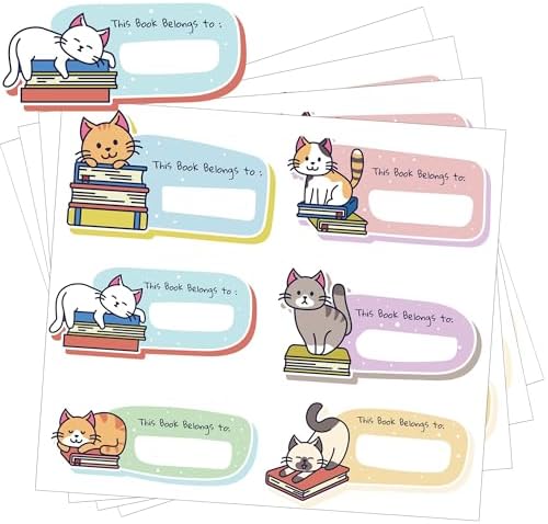 Amazon.com : This Book Belongs to Stickers,1 x 2.5 Inch Book Plates ...