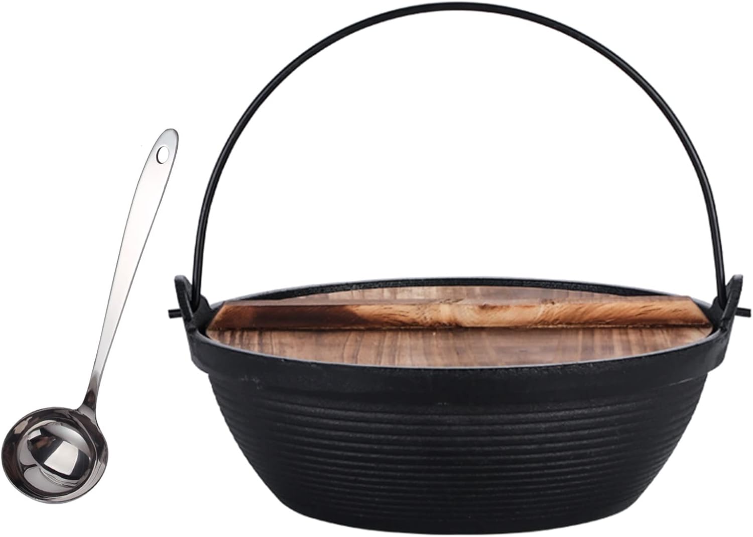 Amazon.com: IMPREC Cast Iron Stock Pot, Cast Iron Sukiyaki Tetsu Nabe ...