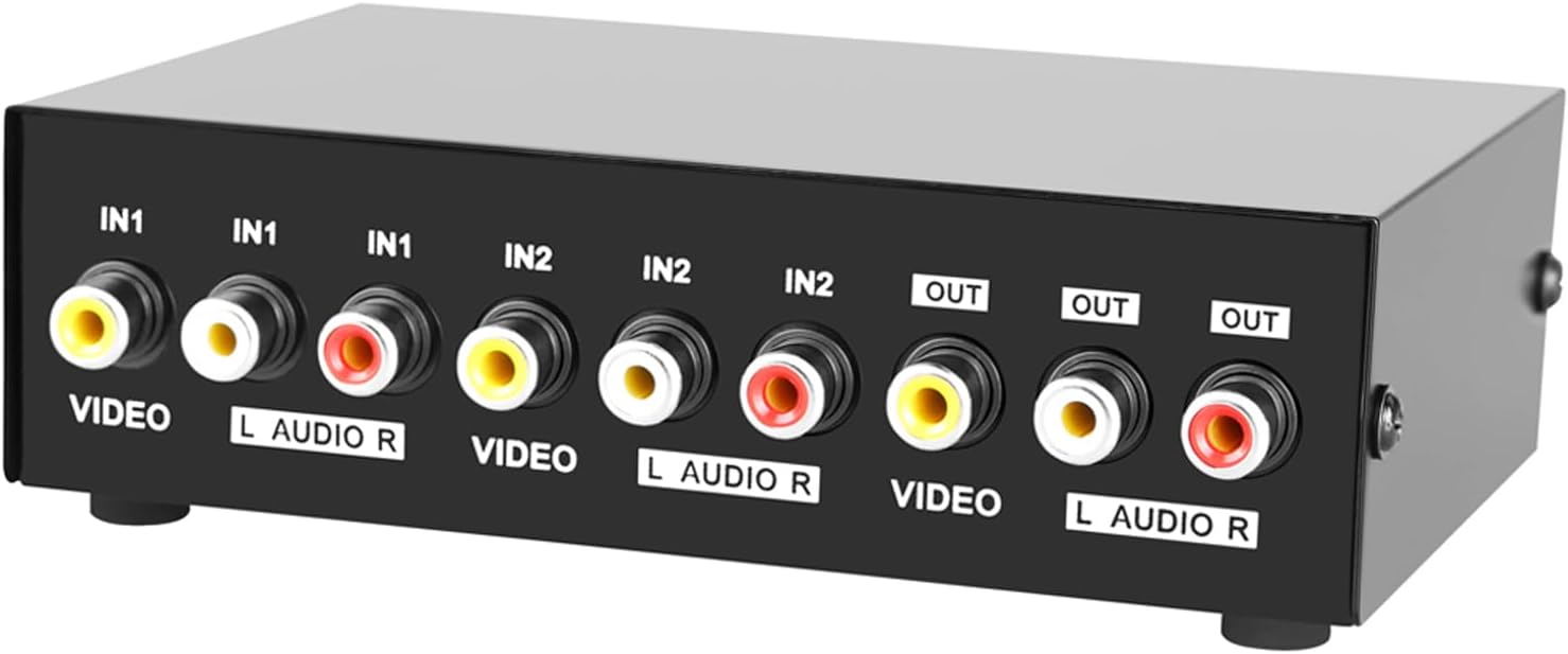 Amazon.com: GE 4-Way RCA Switch AV Splitter Switch, for Connecting 4 ...